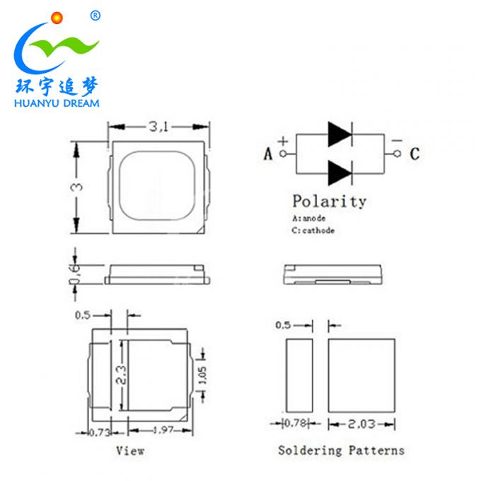 Sunlight High Cri 98 Full Spectrum Smd Led Chip 3030 For Classroom Eye ...