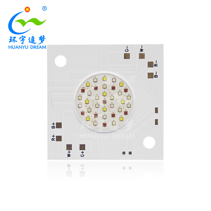 Dimmable 4 In 1 RGBW COB LED Chip 100W 200W 40*40mm Size